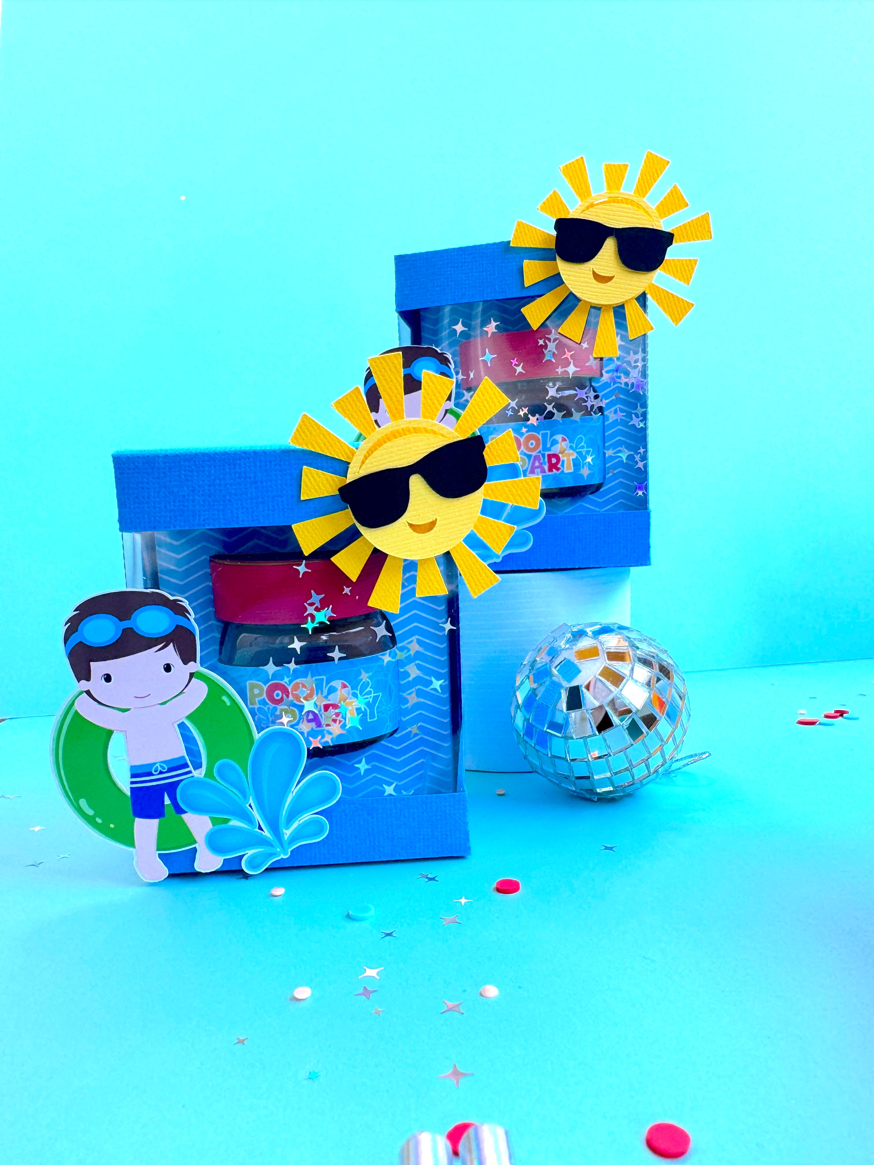 Pool Party Nutella Favor box | SeniaasPaperStudio