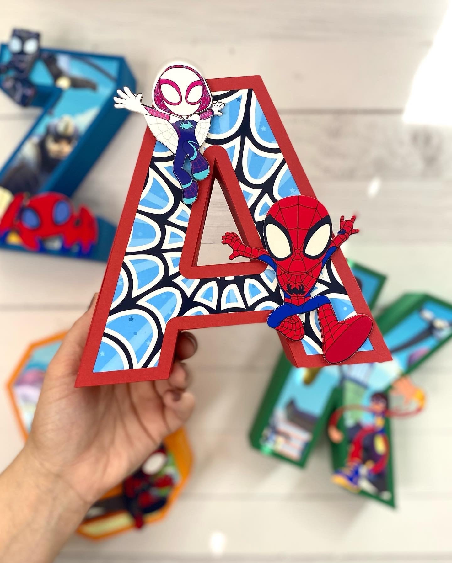 Spidey and Friends 3D Letters | SeniaasPaperStudio