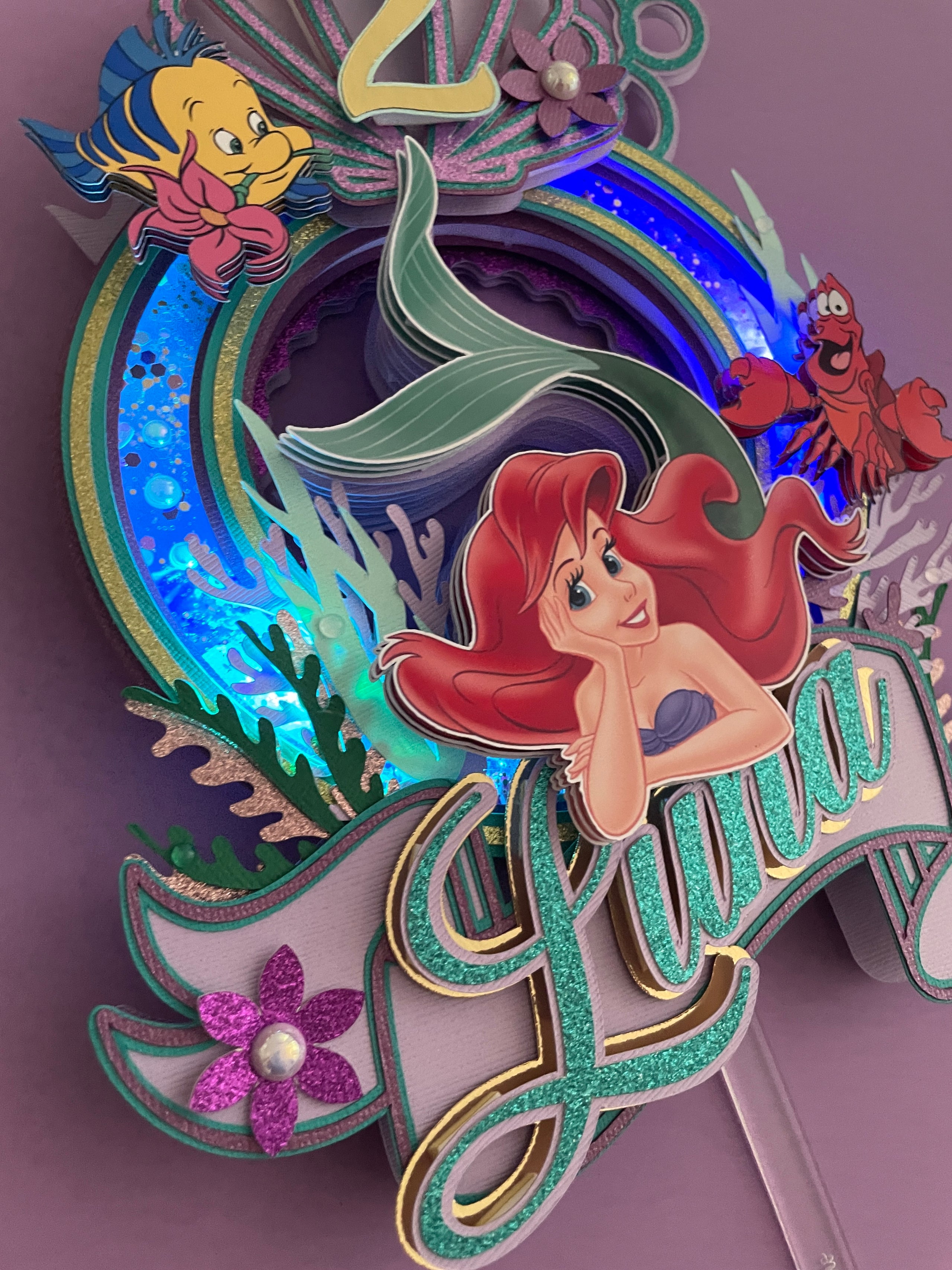 Little Mermaid Cake Topper | SeniaasPaperStudio