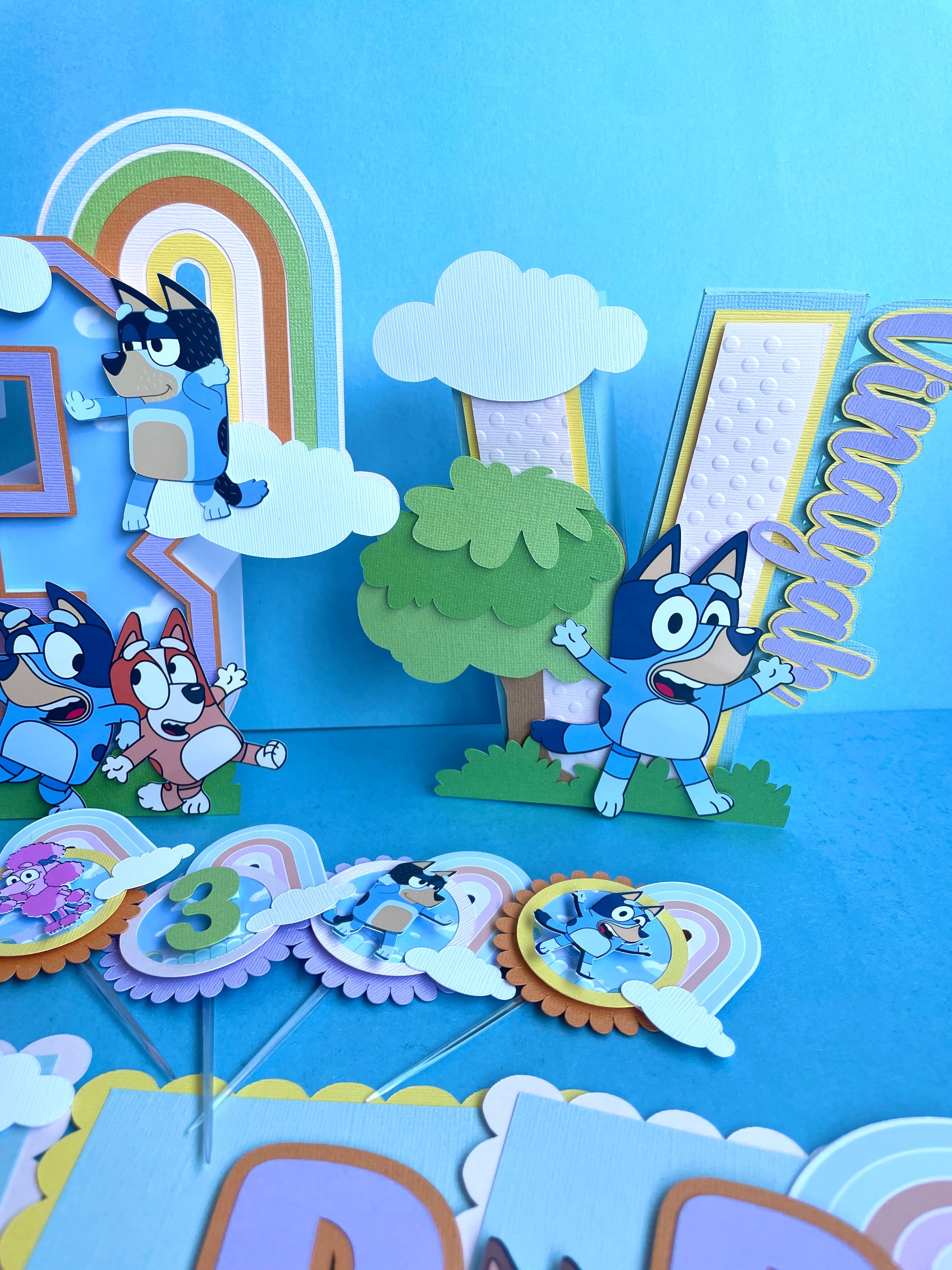 Bluey Cake Topper | SeniaasPaperStudio