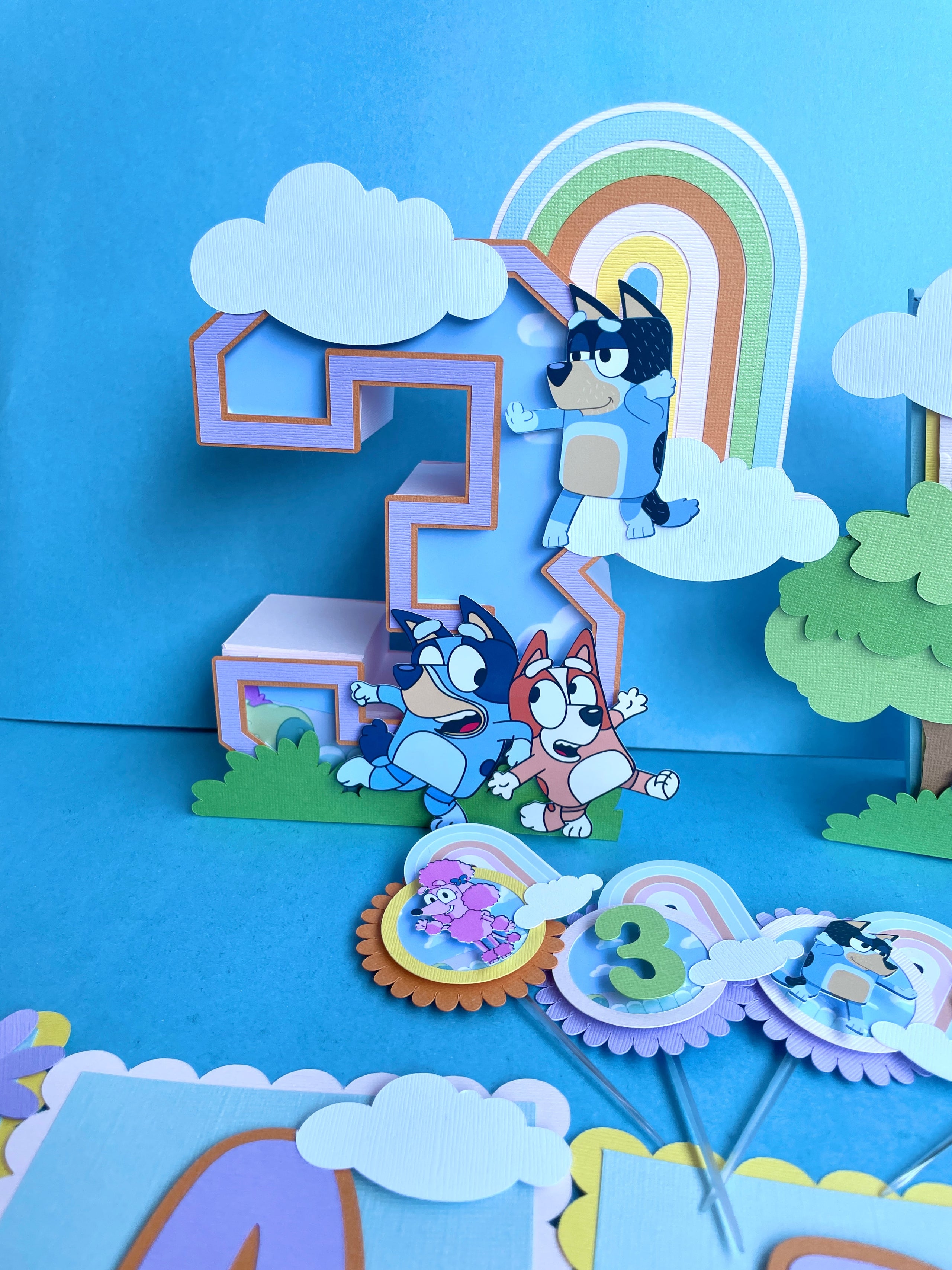 Bluey Cake Topper | SeniaasPaperStudio