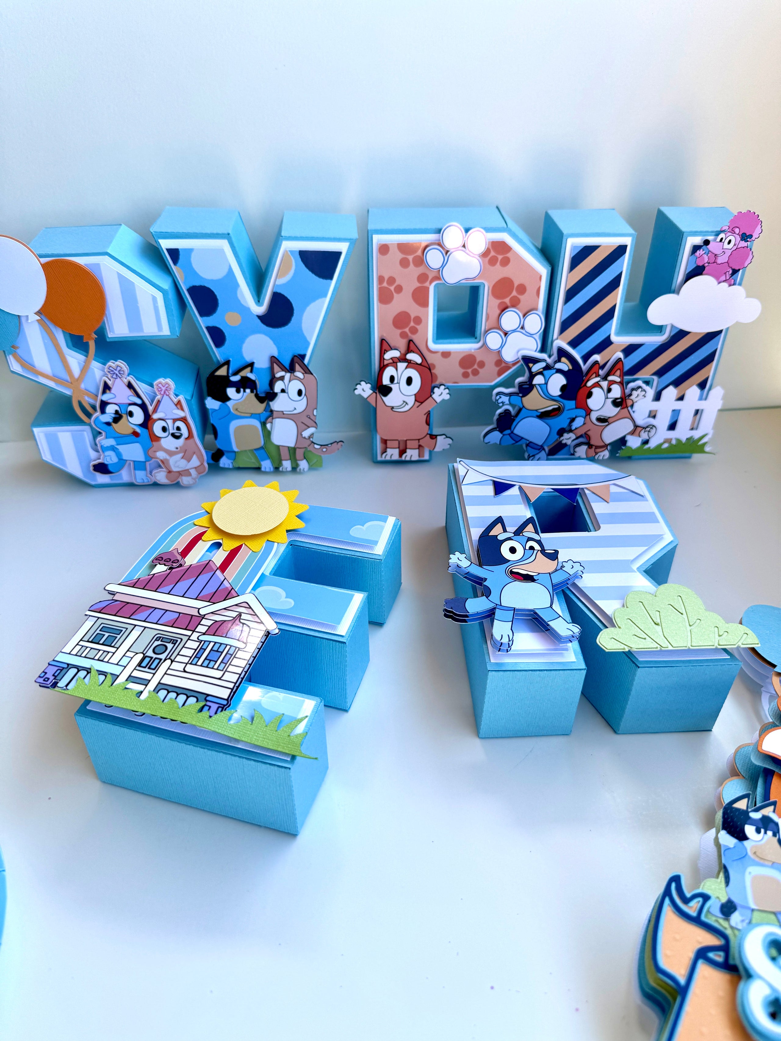 Bluey 3D Letters | SeniaasPaperStudio