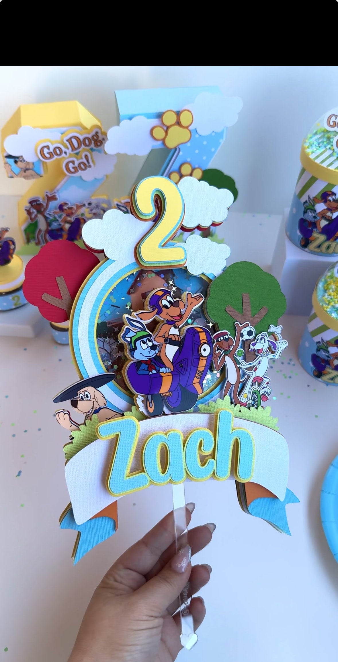 Go Dog Go Cake Topper | SeniaasPaperStudio