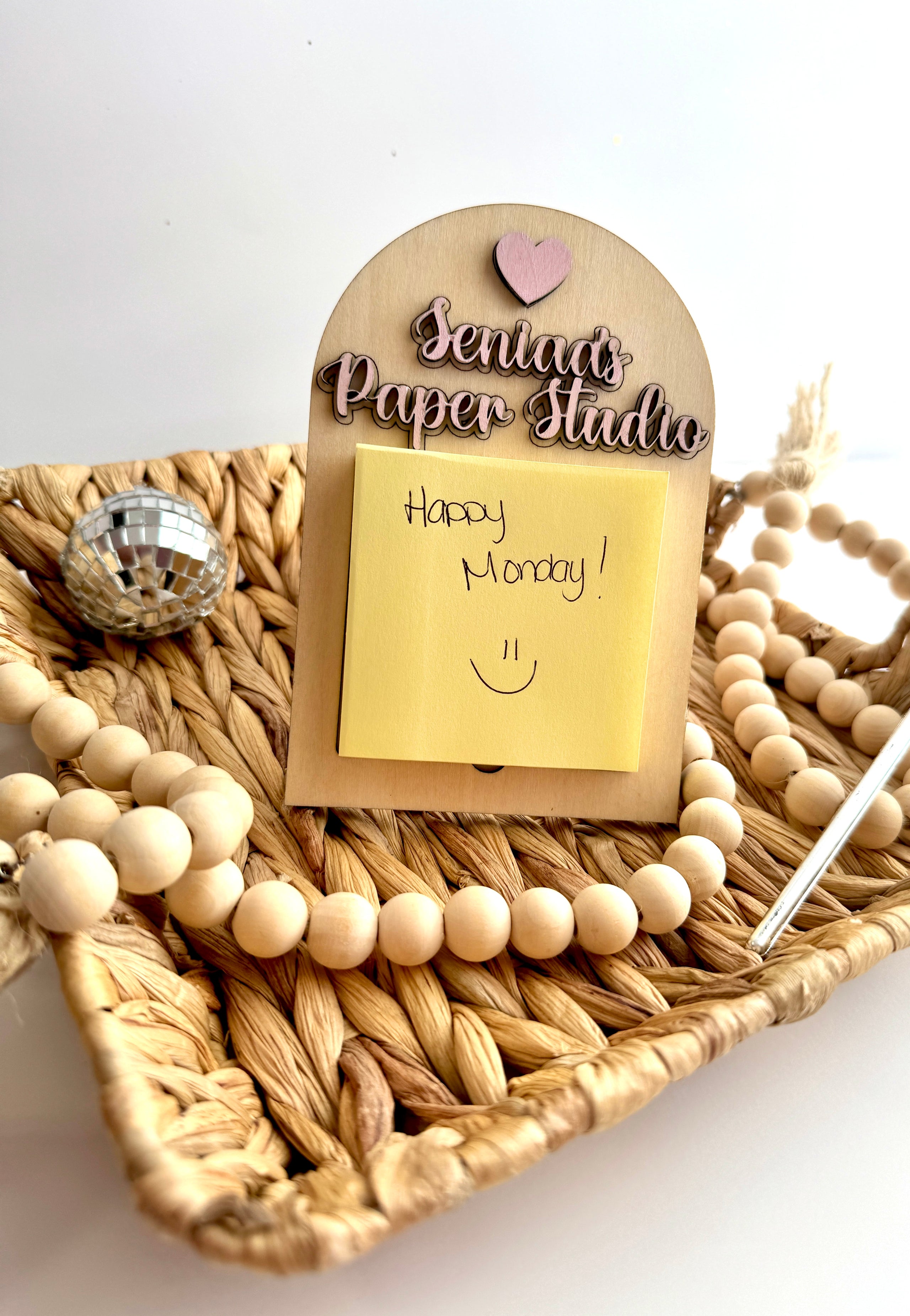 Business Name Sticky note Holder | SeniaasPaperStudio