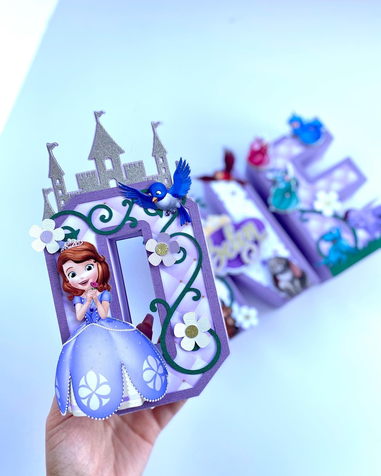 Sofia the First 3D Letters | SeniaasPaperStudio
